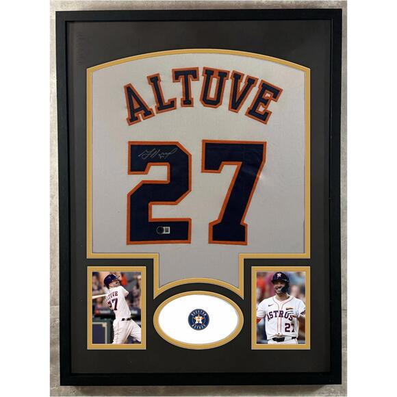 Other | Jose Altuve Signed Jersey Framed W Beckett Bas Coa Houston ...